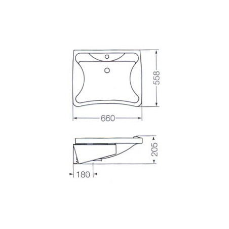 Ferrum espacio lavatorio 1 agujero con soporte fijo