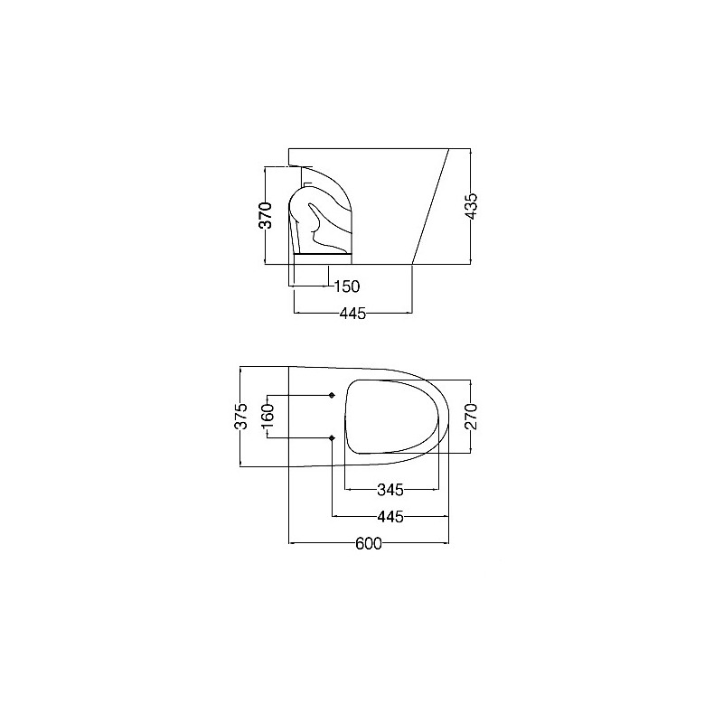Ferrum Marina inodoro corto blanco IHCMJ