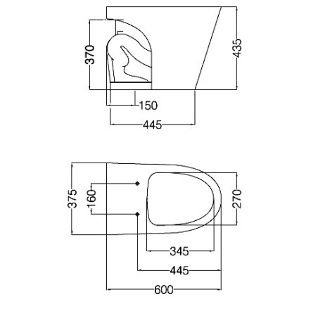 Ferrum Marina inodoro corto blanco IHCMJ