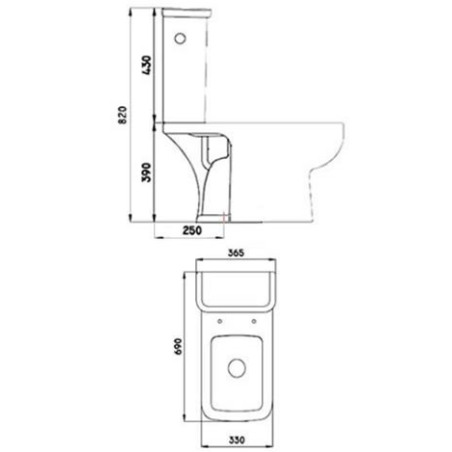 Ferrum Trento inodoro largo blanco