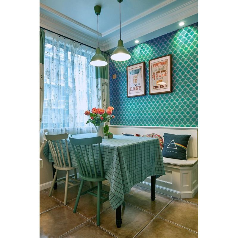 Fika Fishscale Crackle green 29x27.4cm - X unidad