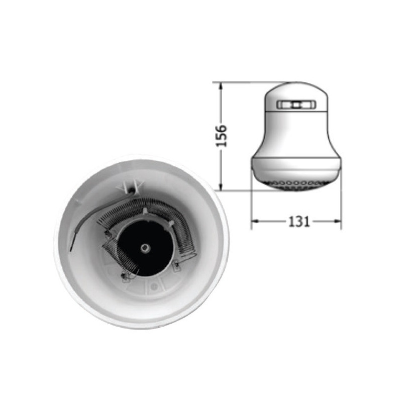 Ducha calefon ultra 5500watt blanca