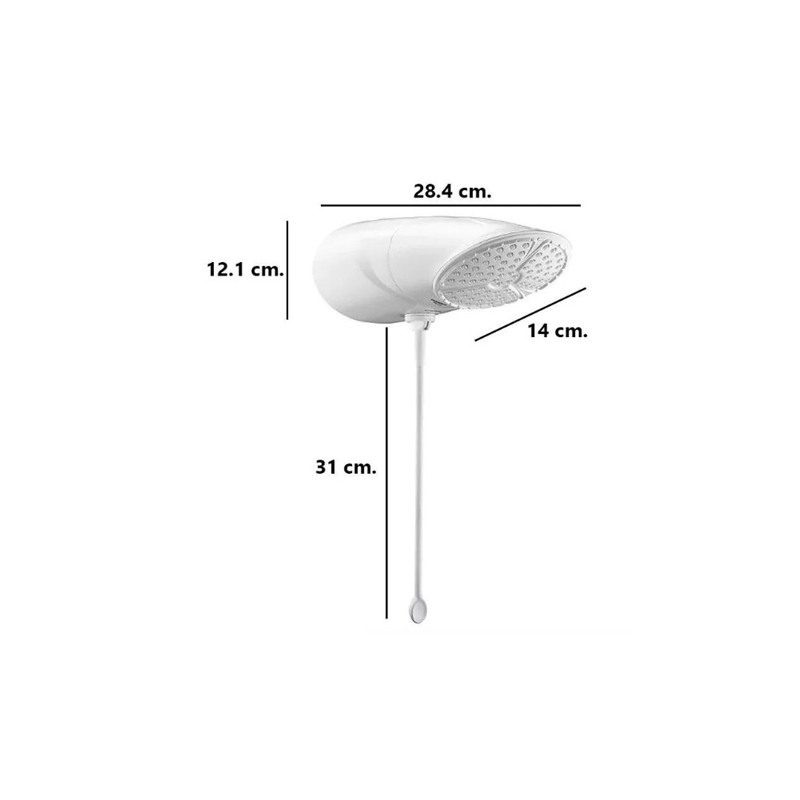 Ducha calefón top jet 6000w c/comando mult