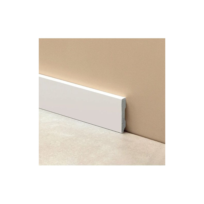 Zócalo epsilon plain blanco mate 70mm x 15mm x 2.44 m 2310E