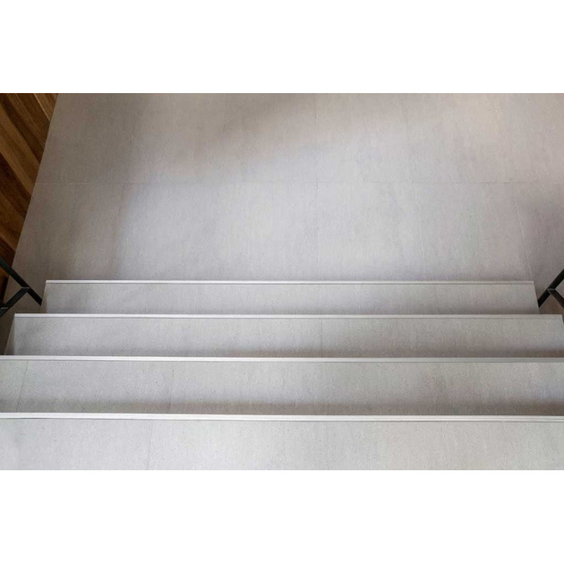 Guardacanto aluminio mate protector escalón 12,5mm x 20,00mm x 2,5m