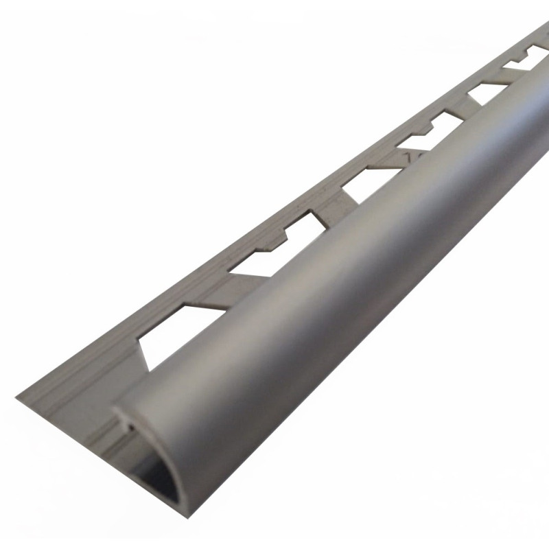 Guardacanto Atrim Bullnose aluminio ceniza 10mm x 2,5m - 5576