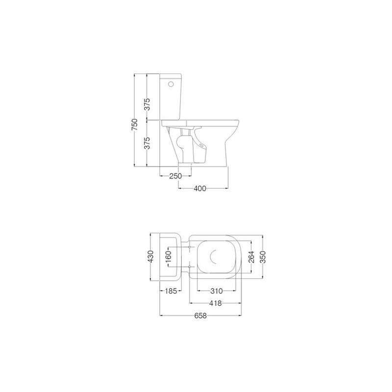 Ferrum Bari inodoro largo blanco IKLM